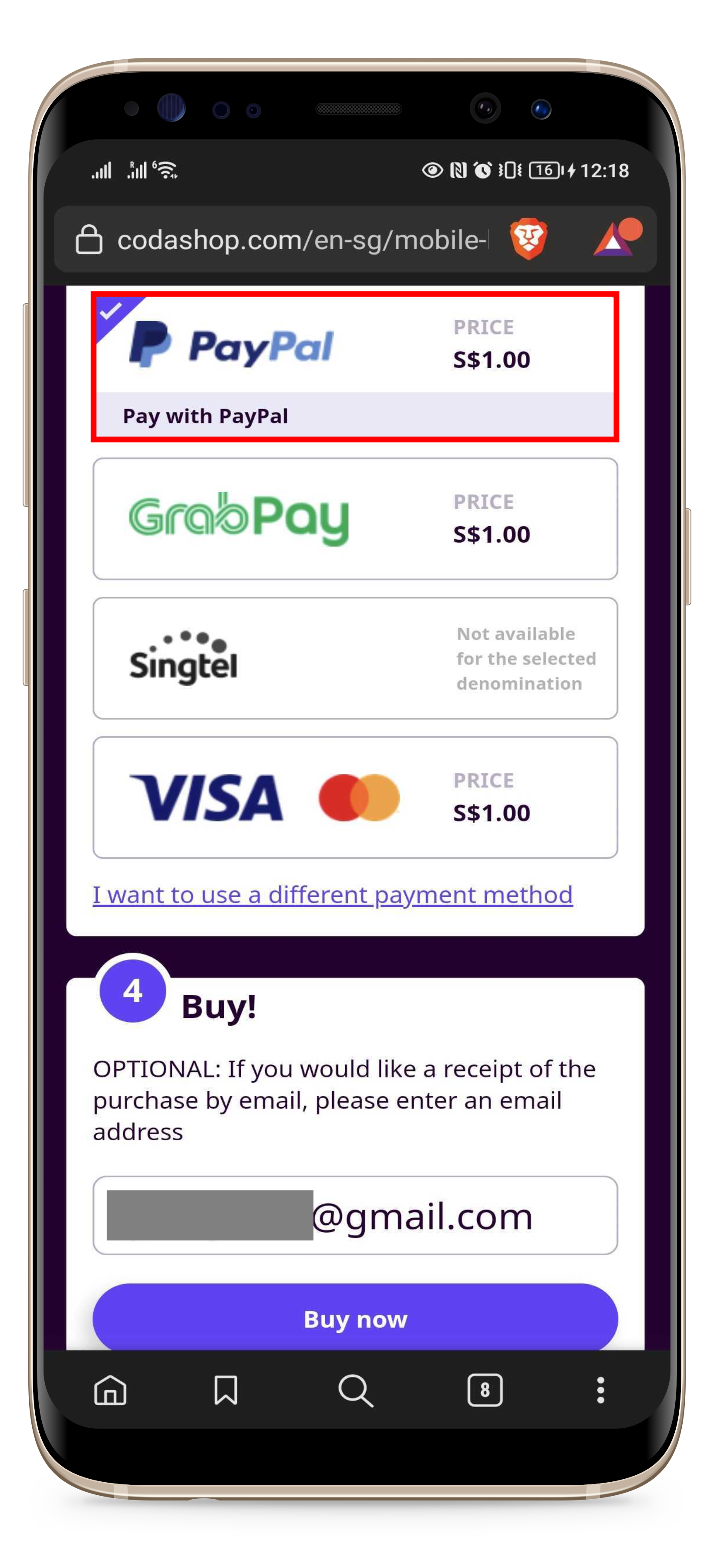 Como pagar usando PayPal – Codashop Brasil