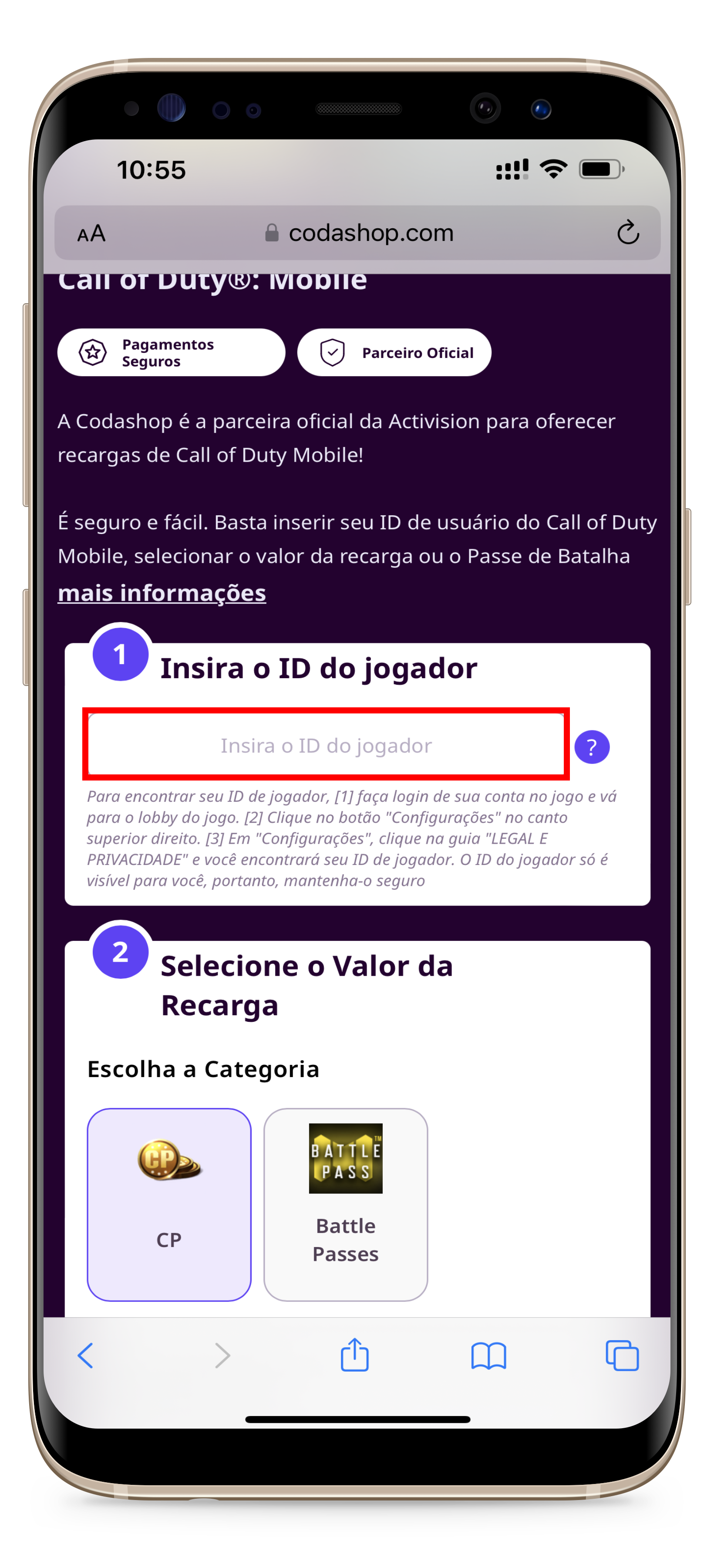 How to top up Call of Duty: Mobile CP in Codashop? – Codashop Brazil