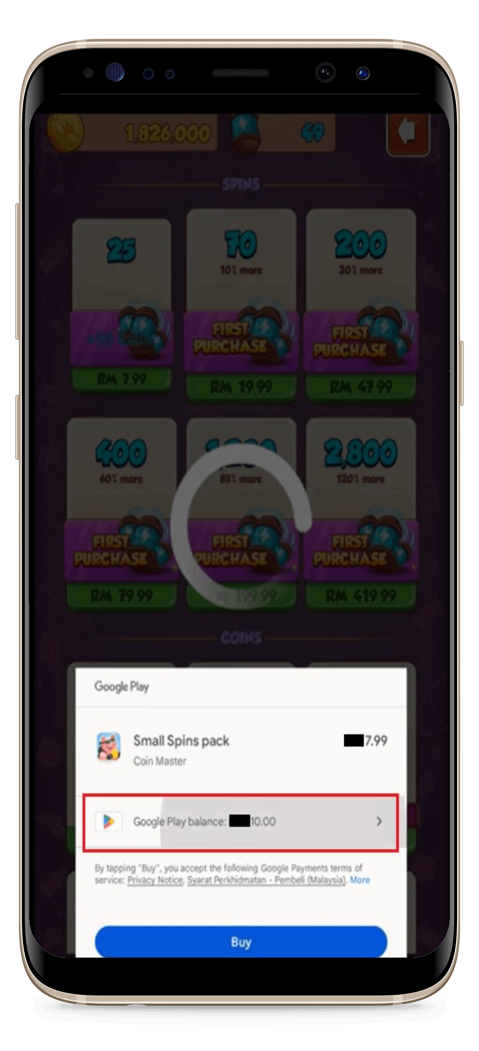 How to buy Coins for Coin Master using the Google Play Code purchased in Codashop? – Codashop Brazil