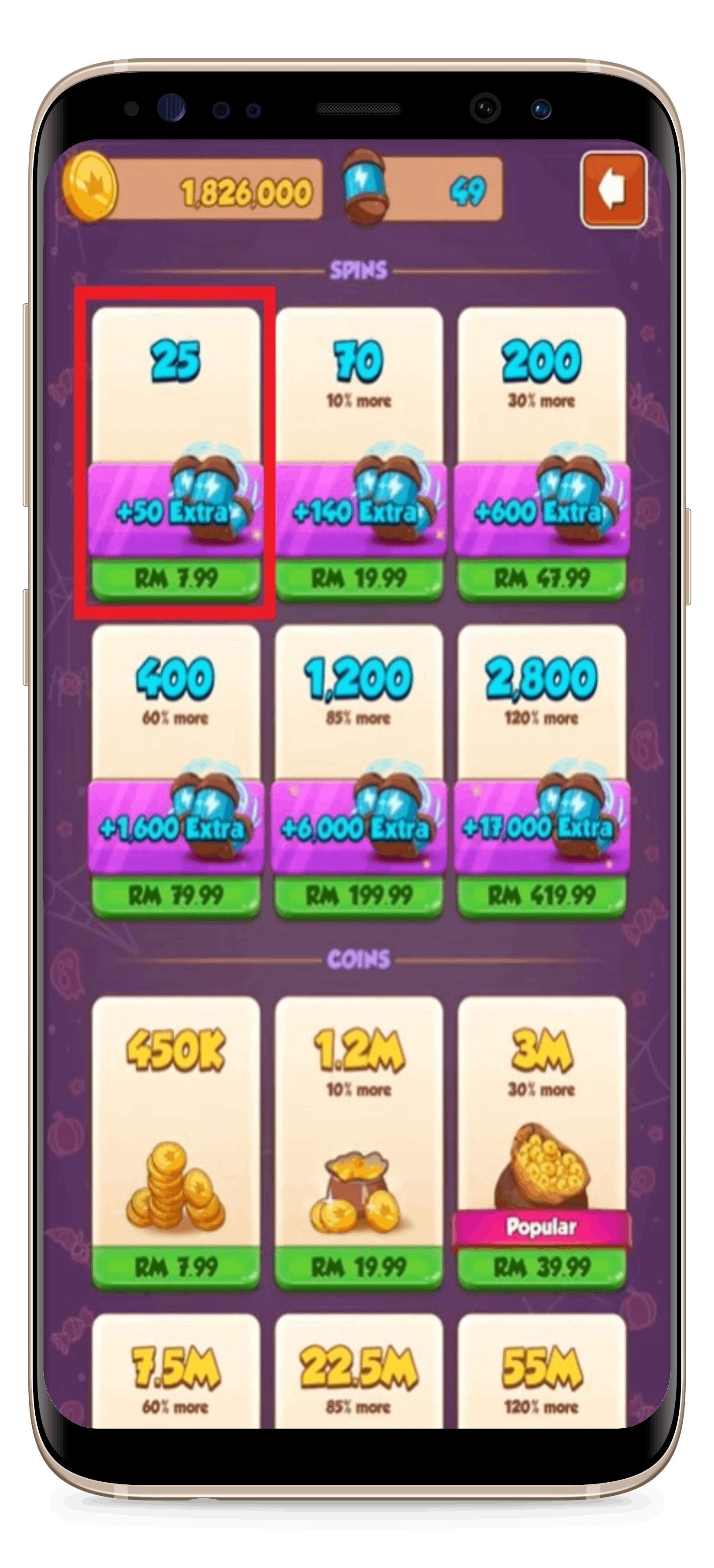 How to buy Coins for Coin Master using the Google Play Code purchased ...