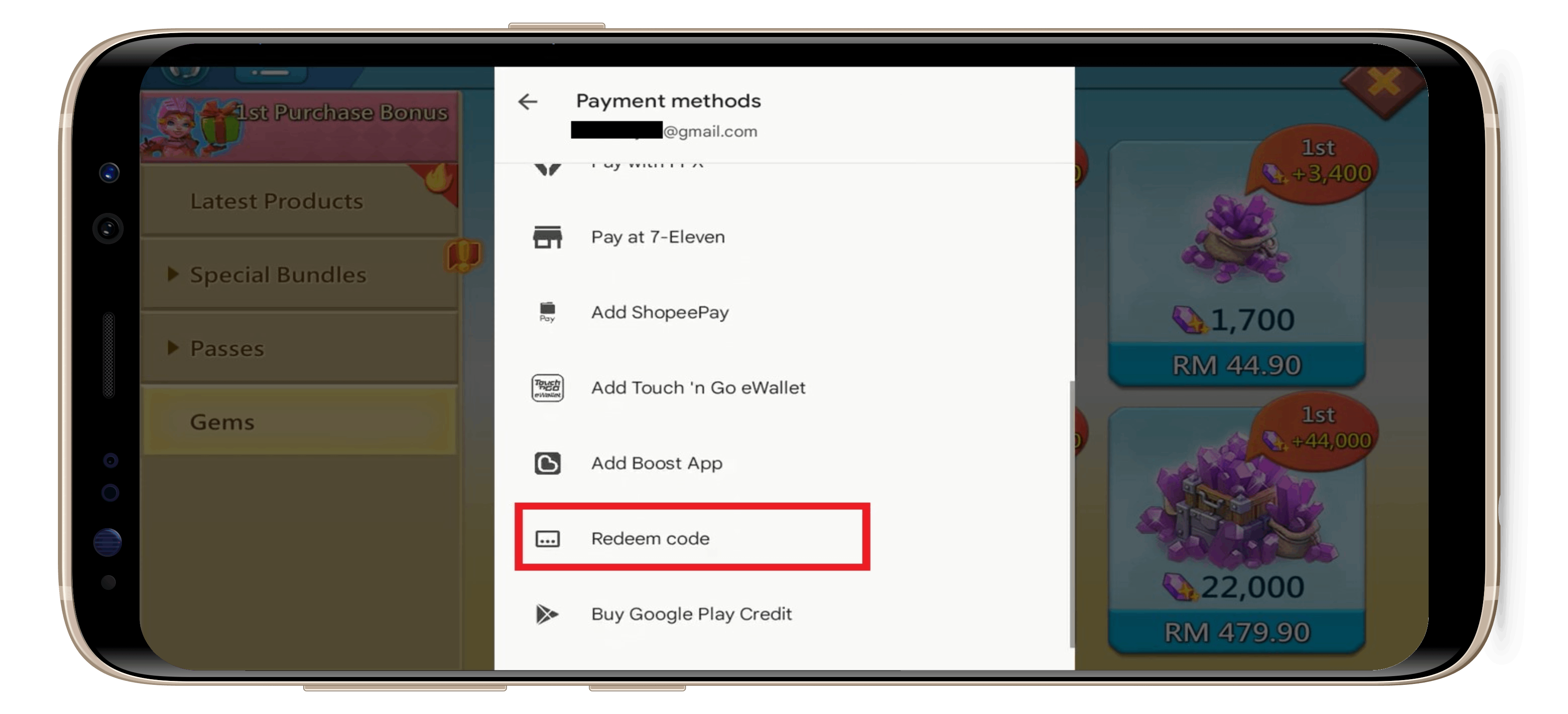 Como posso comprar Moedas para Homescapes usando o Código Google Play ...