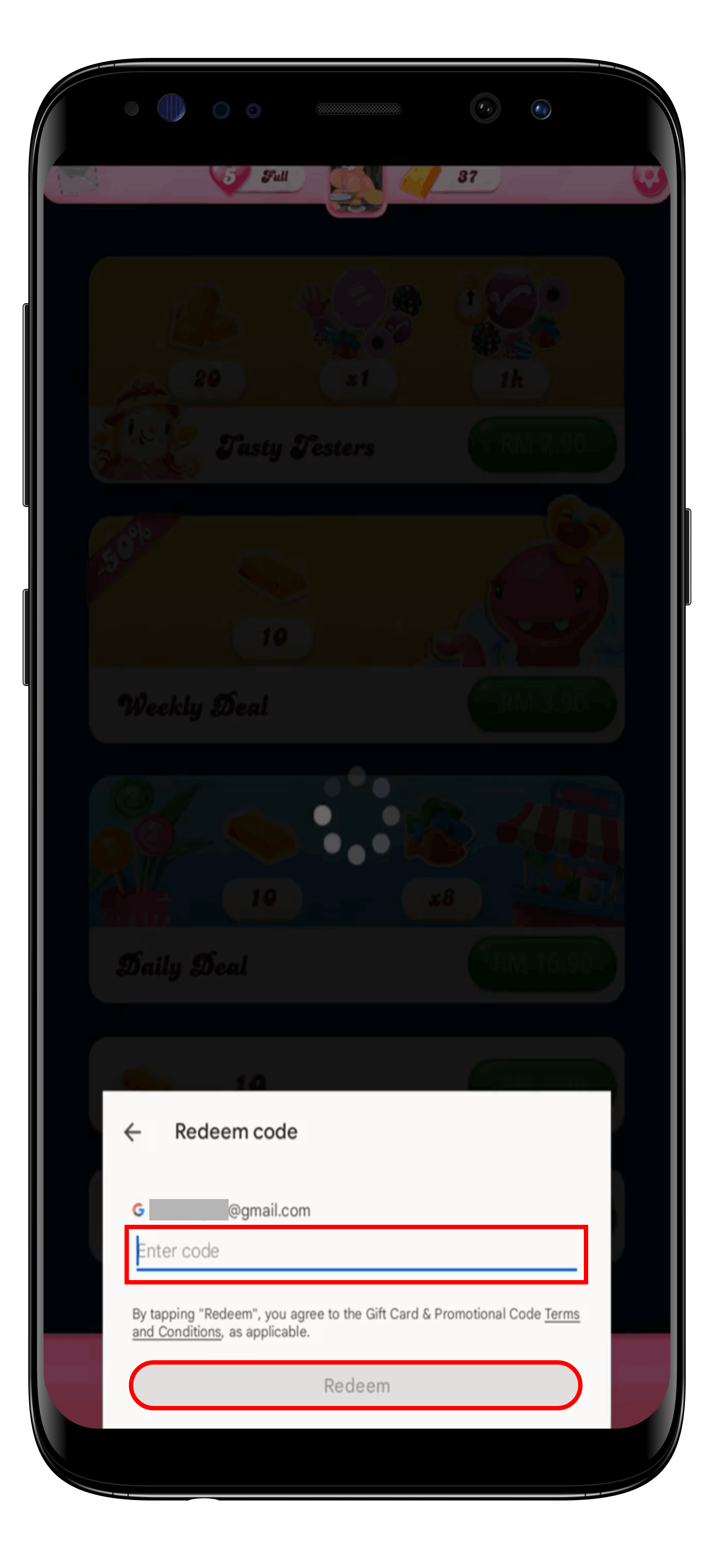 How to buy Candy Crush Saga Gold Bars using the Google Play Code purchased in Codashop ...